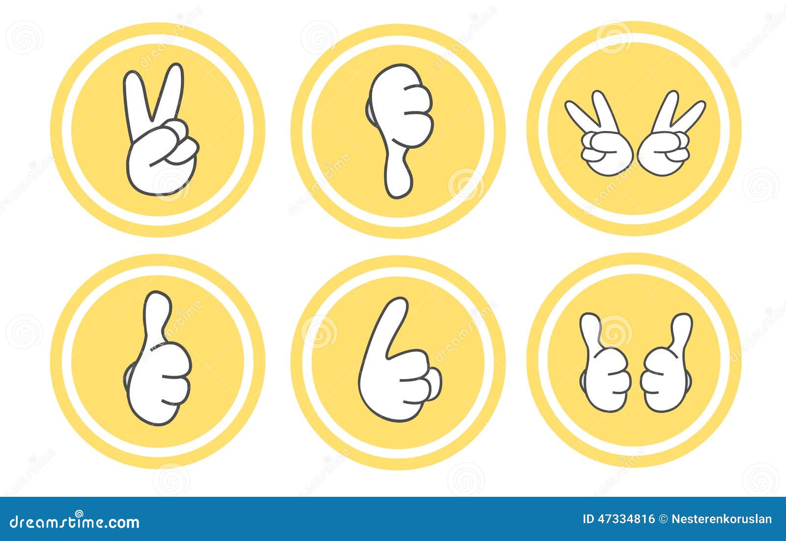 Gesture icon set stock vector. Illustration of symbol - 47334816