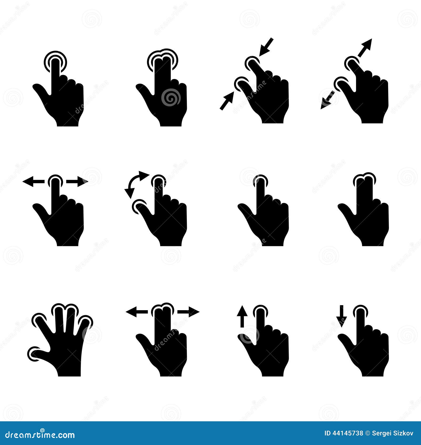 Mobile Touch Gesture Stock Illustrations – 9,732 Mobile Touch Gesture ...