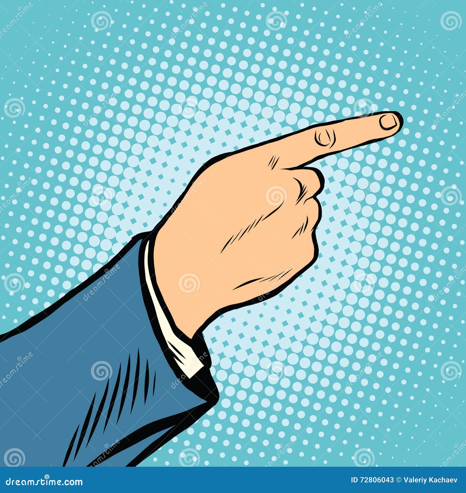 Index Finger Poster. Gesticulation Symbol Vector Illustration ...