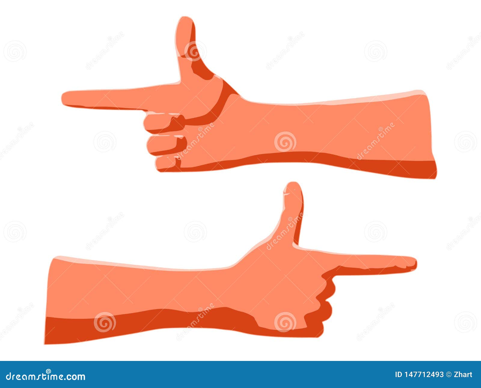 Gesture by Index Finger and Thumb for Communication To Show Direction ...