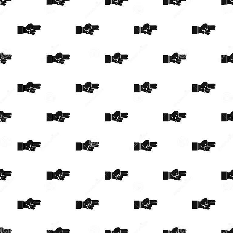 Gesture Index and Middle Finger Together Pattern Stock Vector ...