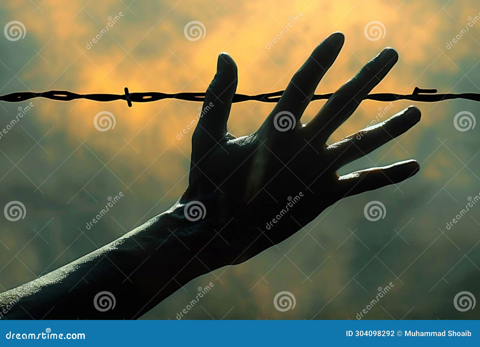 Gesture of Need Hand Silhouette Silently Asks for Assistance Stock ...