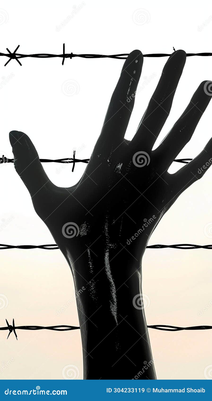 Gesture Of Need Hand Silhouette Silently Asks For Assistance Royalty ...