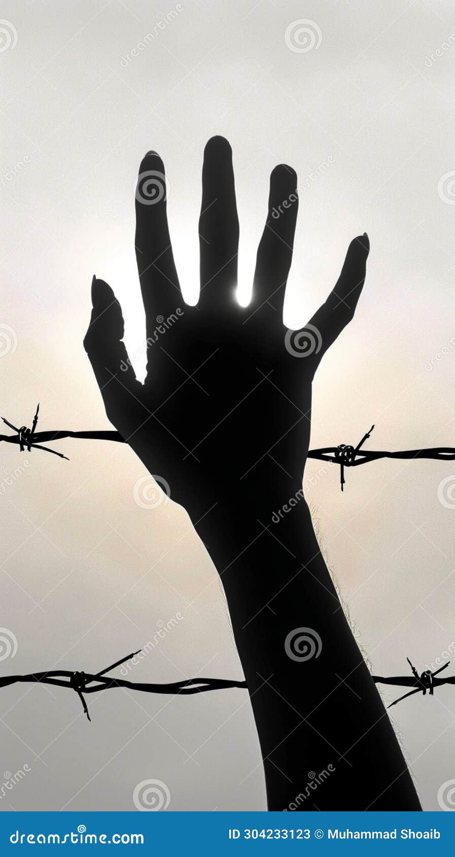 Gesture of Need Hand Silhouette Silently Asks for Assistance Stock ...