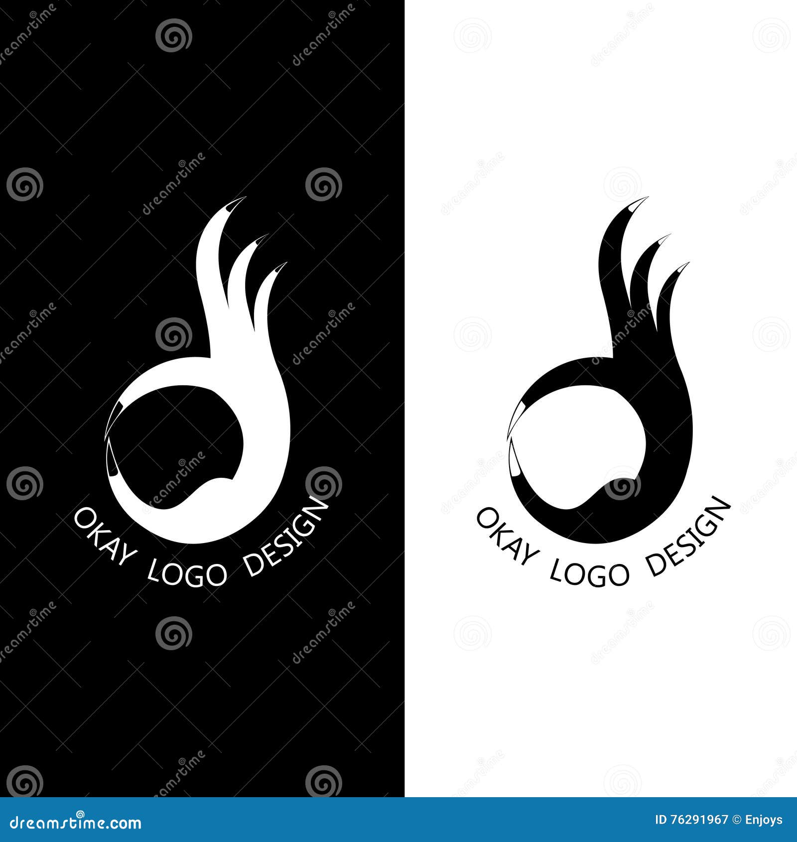 Gesture ok logo design stock illustration. Illustration of positive ...