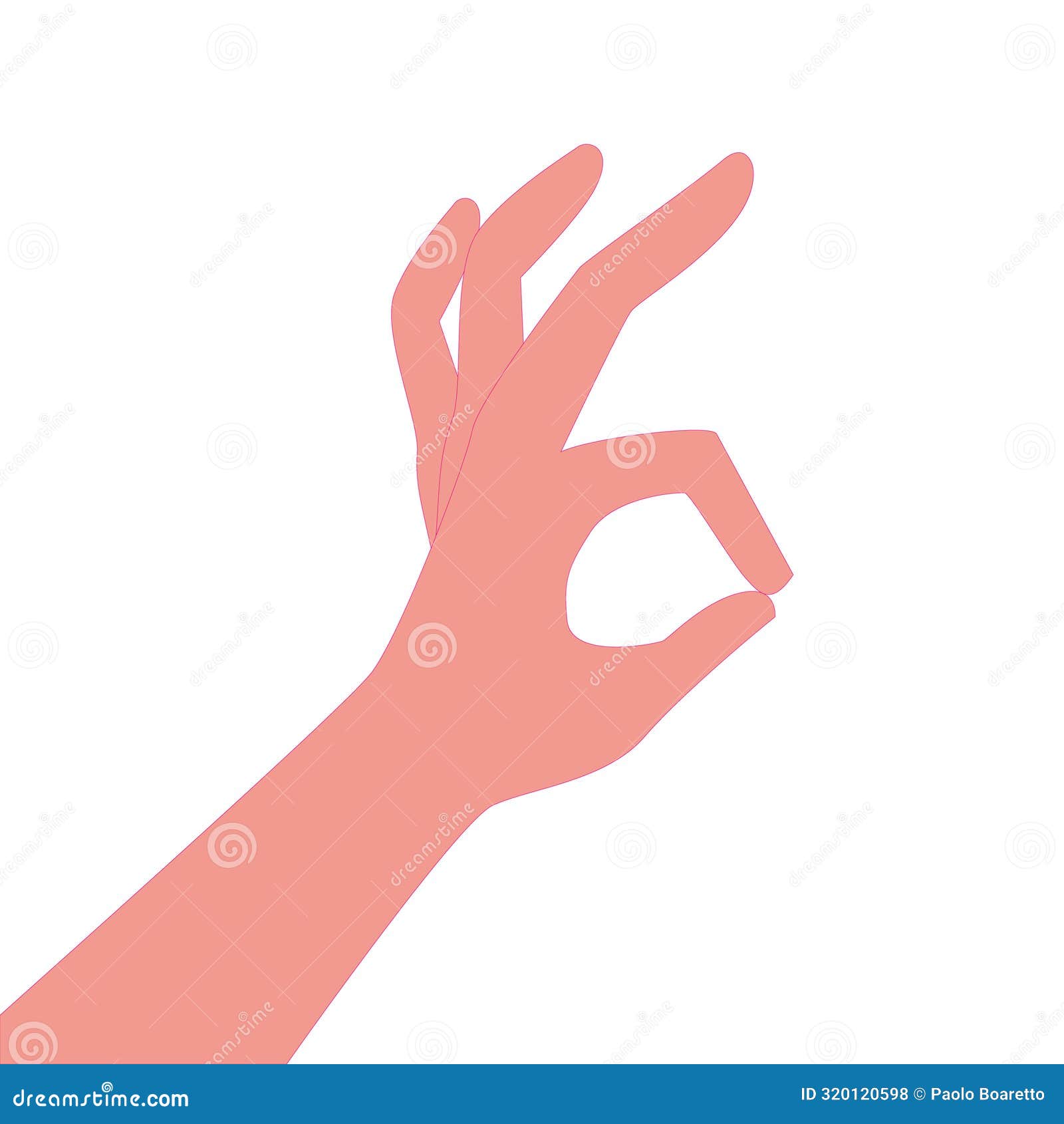 Gesture Okay Line Icon, E Commerce and Marketing, Best Choice Sign ...