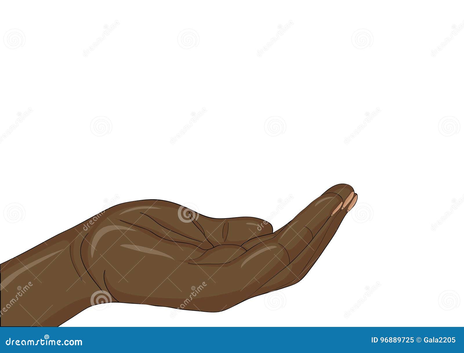 Gesture Open Palms. Hand Gives Or Receives. Contour Graphic Style ...