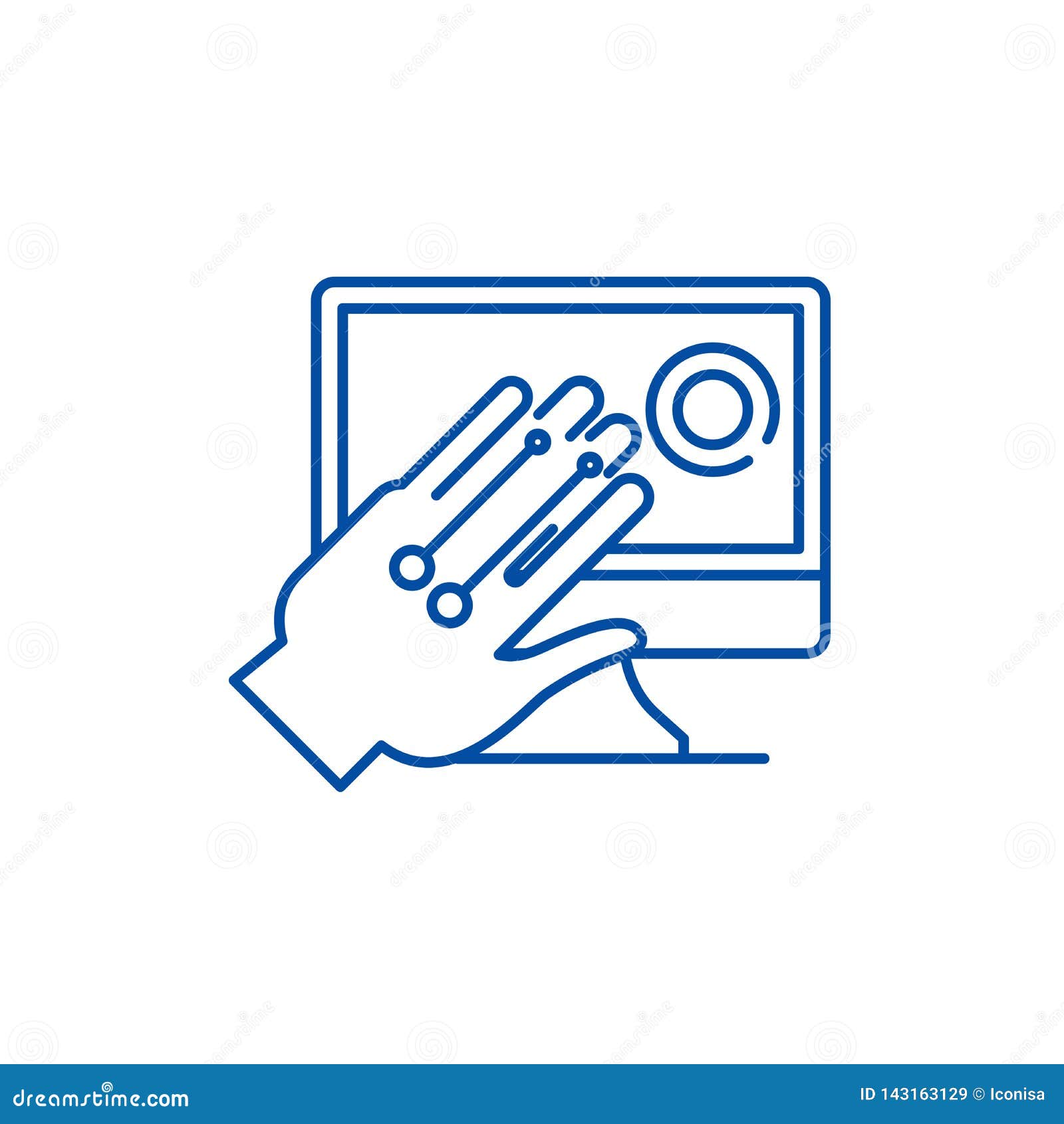 Gesture Recognition System Line Icon Concept. Gesture Recognition ...