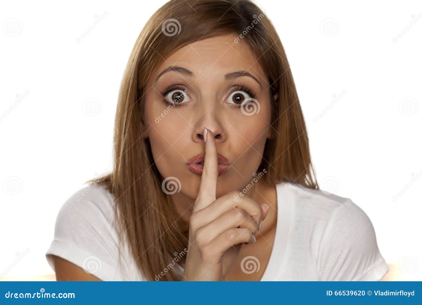 Gesture of silence stock photo. Image of young, gesture - 66539620