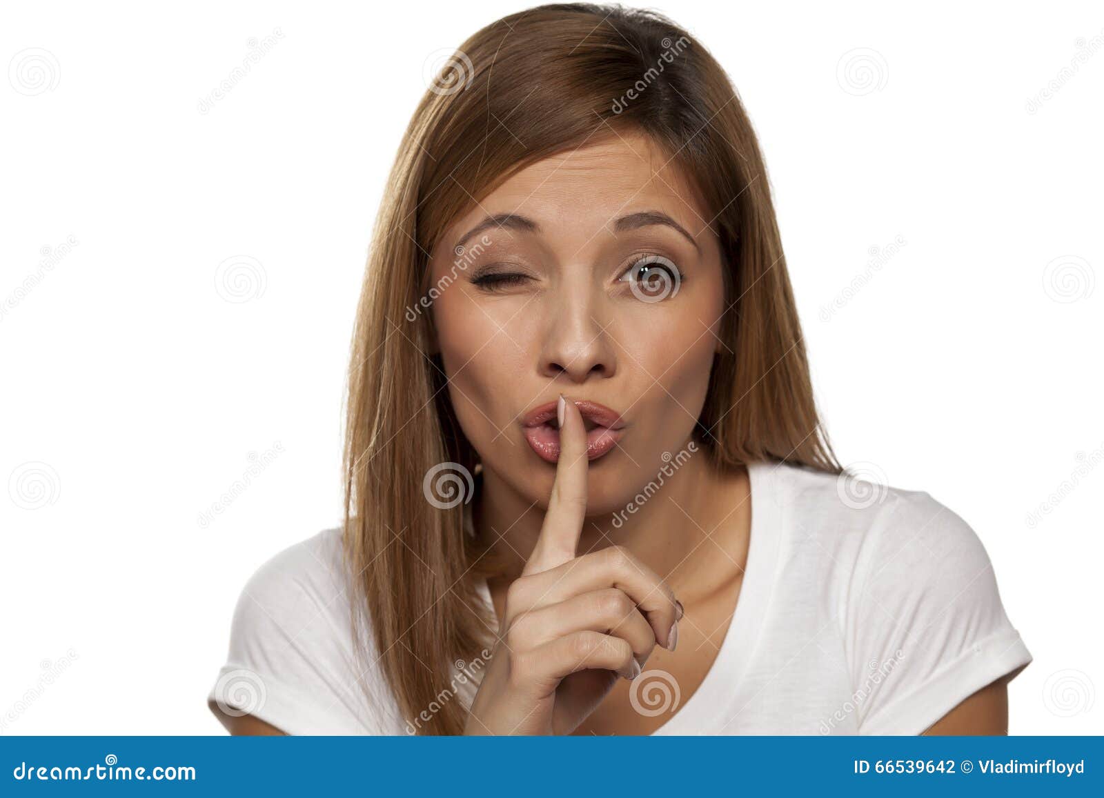 Gesture of silence stock photo. Image of closeup, finger - 66539642