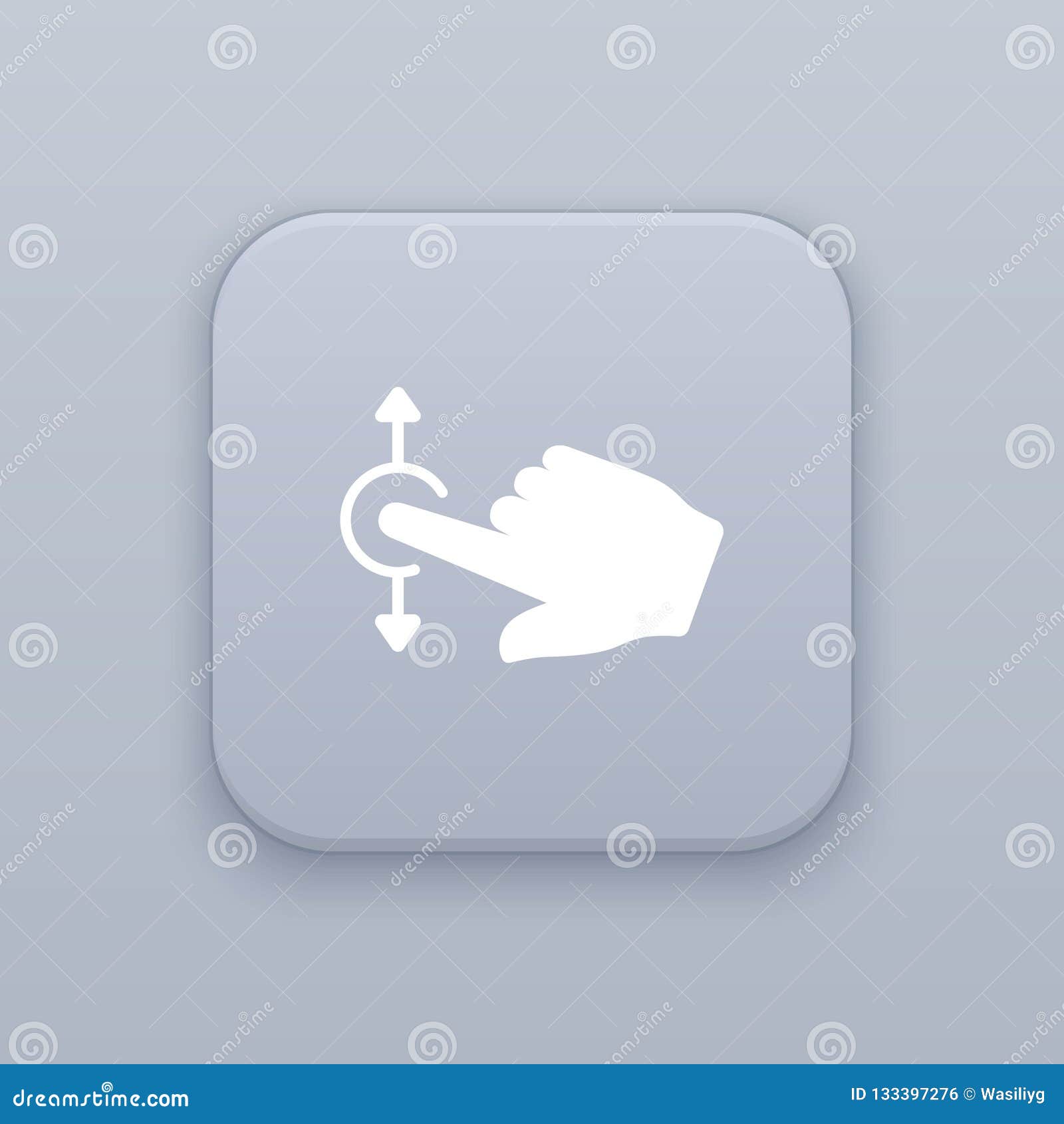 Touch And Scroll Gesture Icon. Trendy Flat Vector Touch And Scroll ...