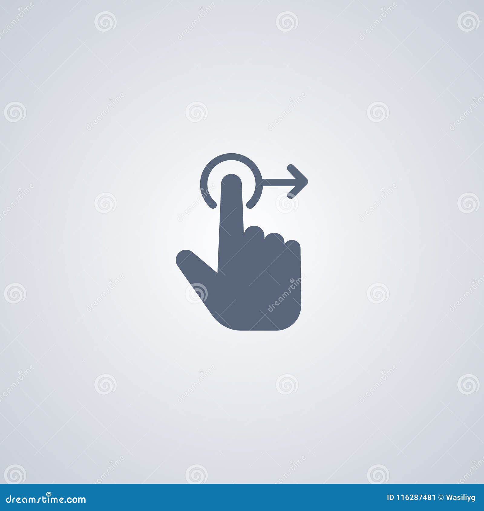 Touch And Scroll Gesture Icon. Trendy Flat Vector Touch And Scroll ...