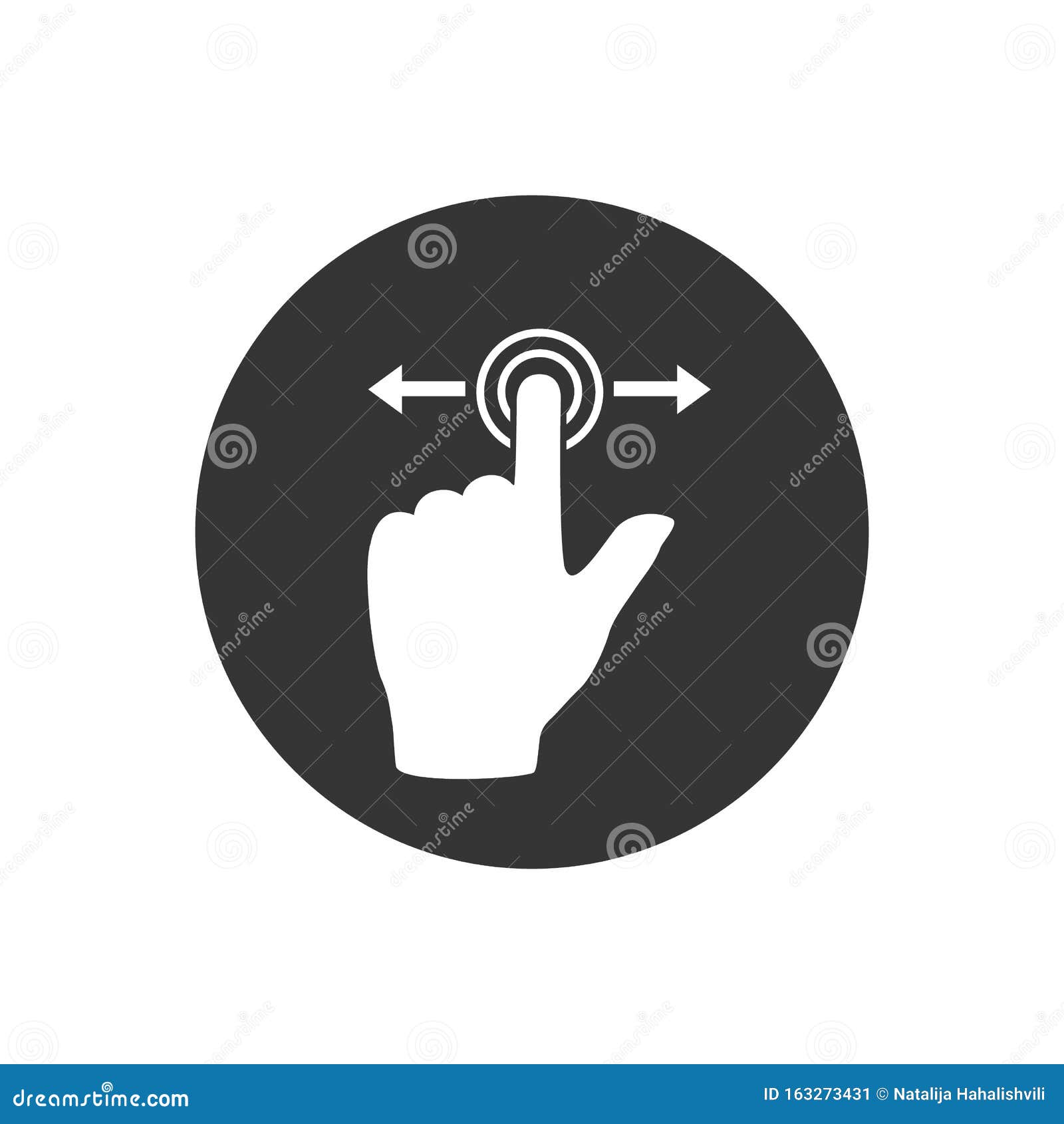 Gesture Touch Slide Vector Icon, Gesture Slide Icon Stock Vector ...
