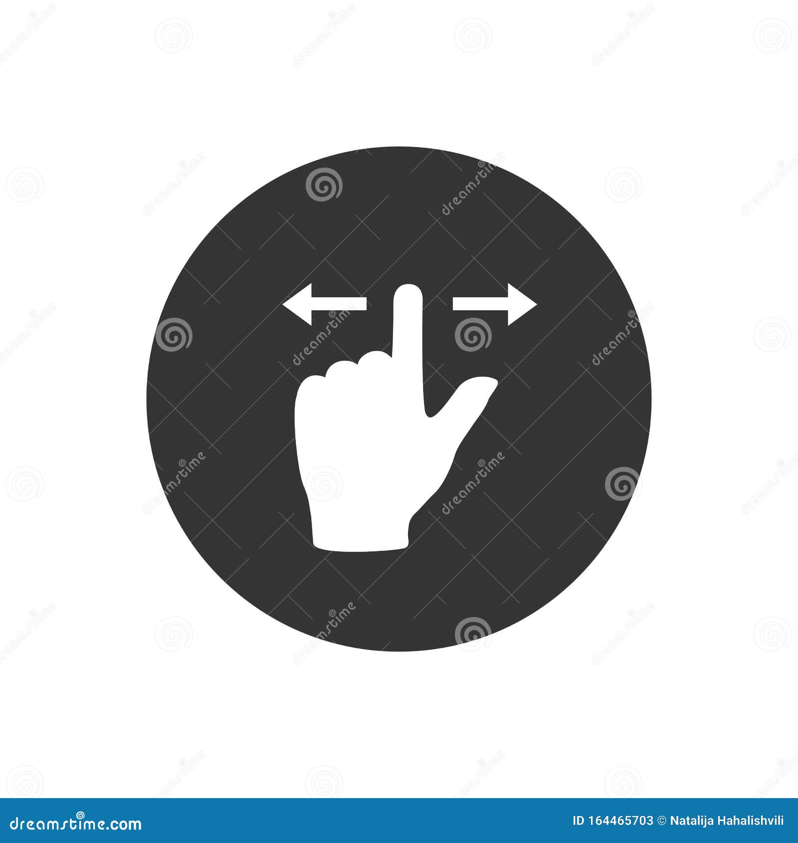 Gesture Touch Slide Vector Icon, Gesture Slide Icon Stock Vector ...