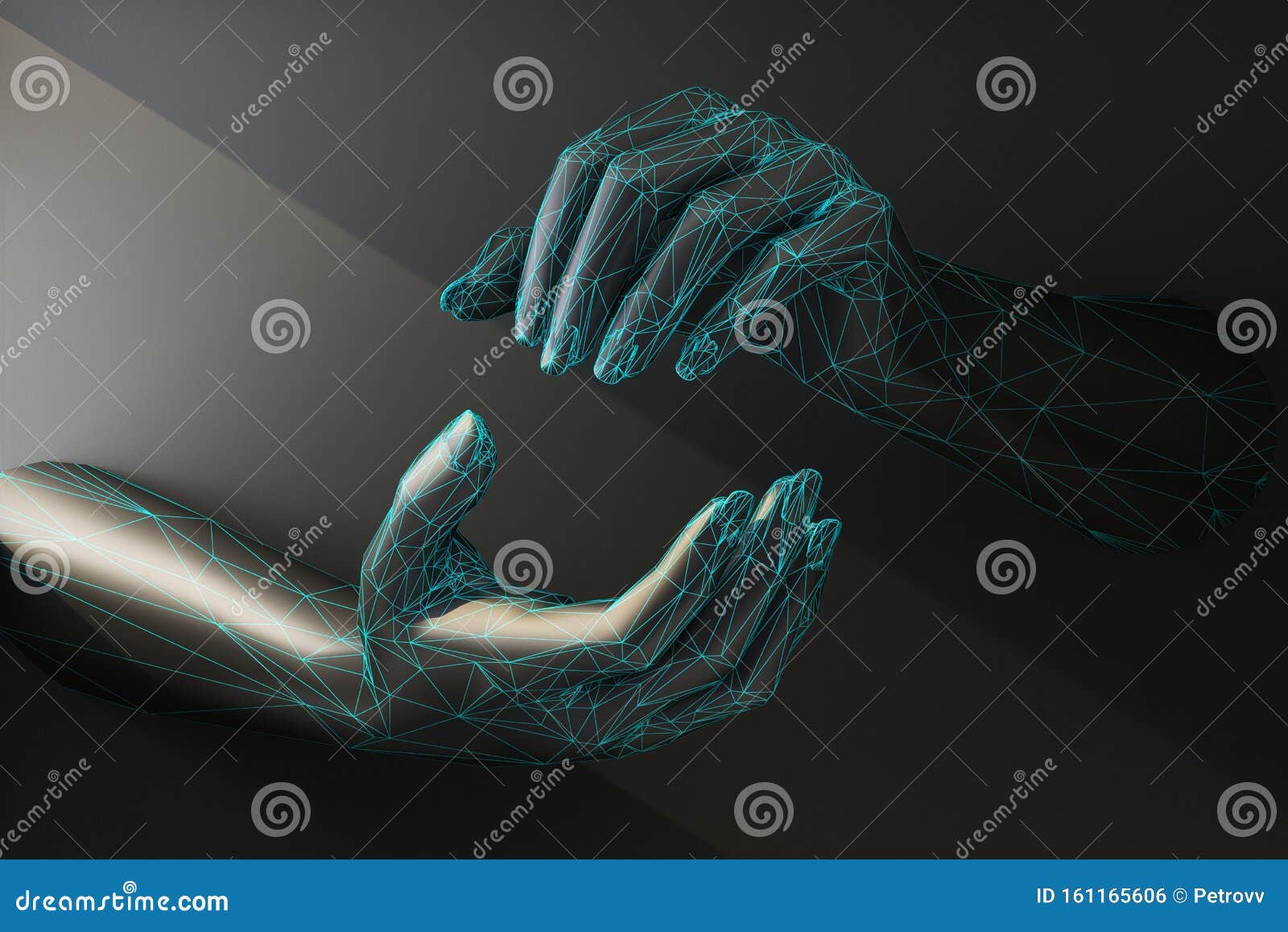 Gesture with Two Black Hands Holding an Invisible Stock Illustration ...