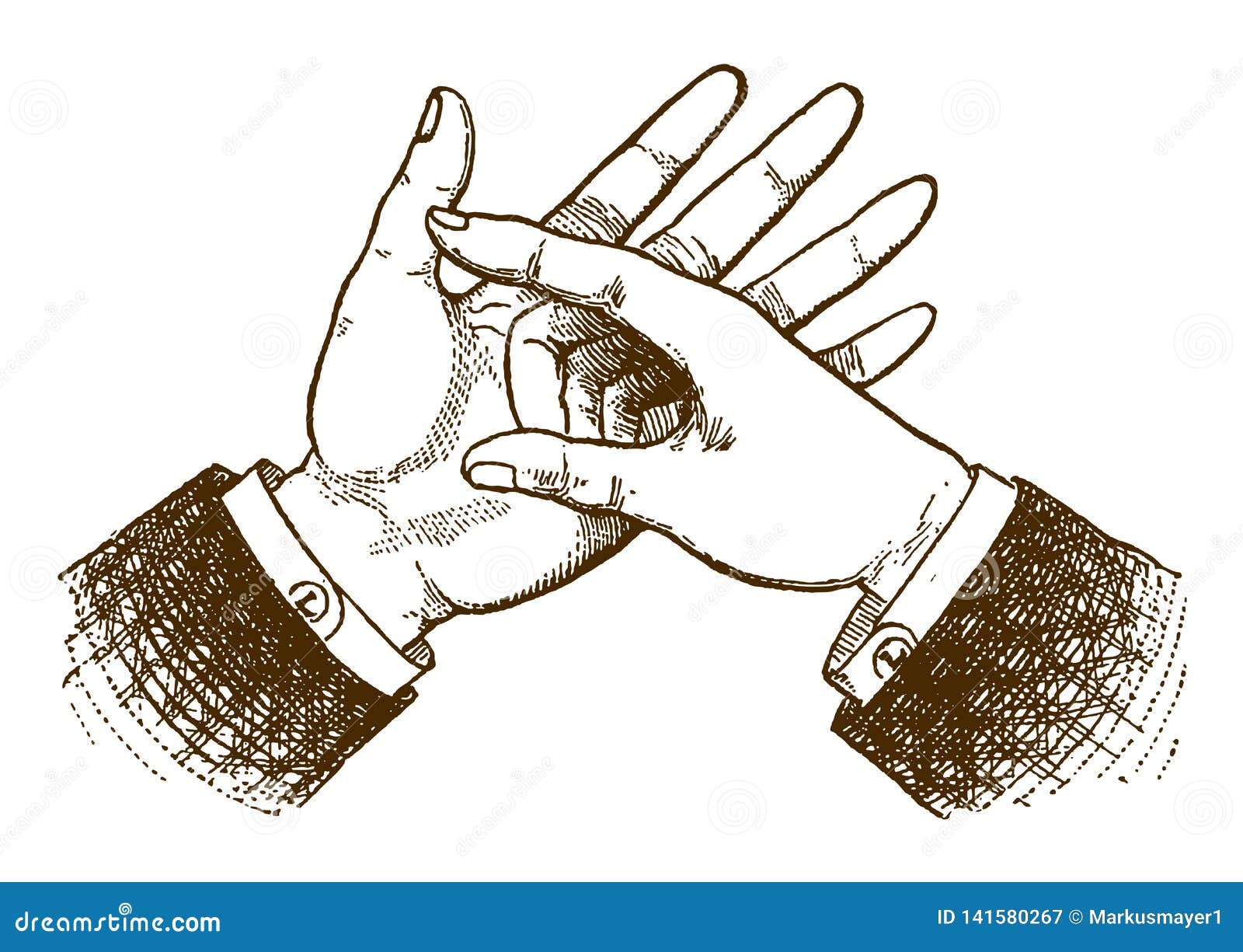 Gesture of Two Counting Hands Stock Vector - Illustration of count ...