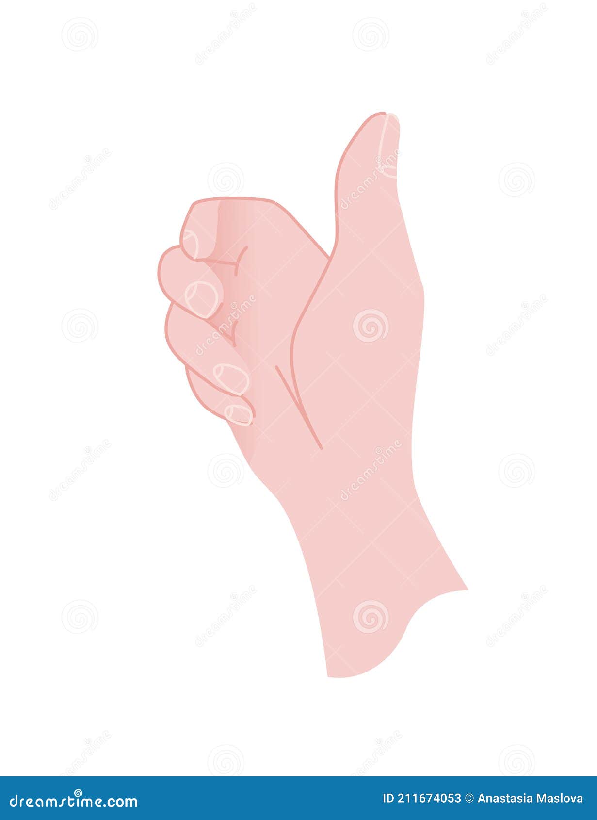 Gestures of Human Hand Hold Template Flat Vector Illustration Isolated ...