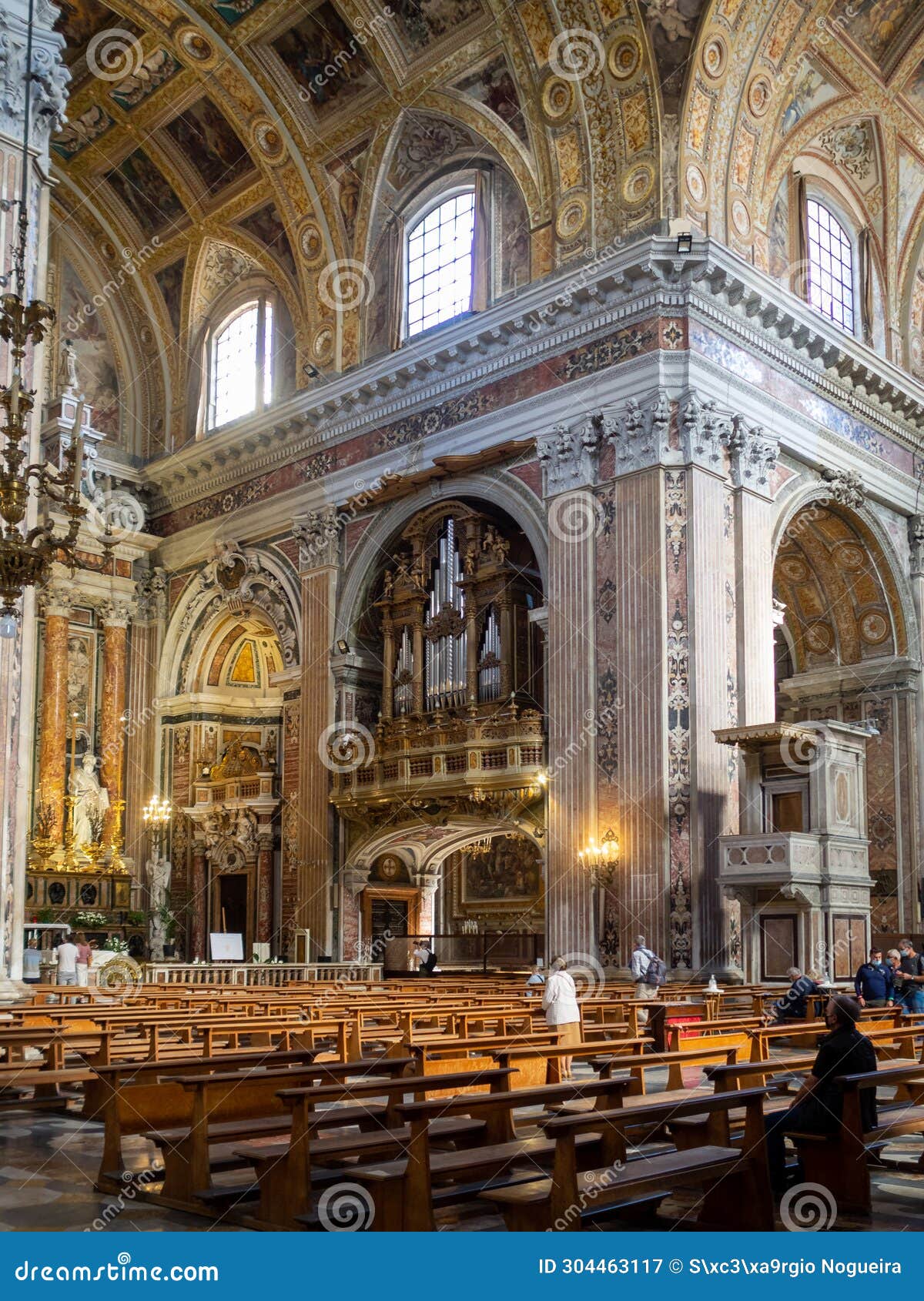 Gesu Nuovo Church, Naples editorial photography. Image of keyboard ...