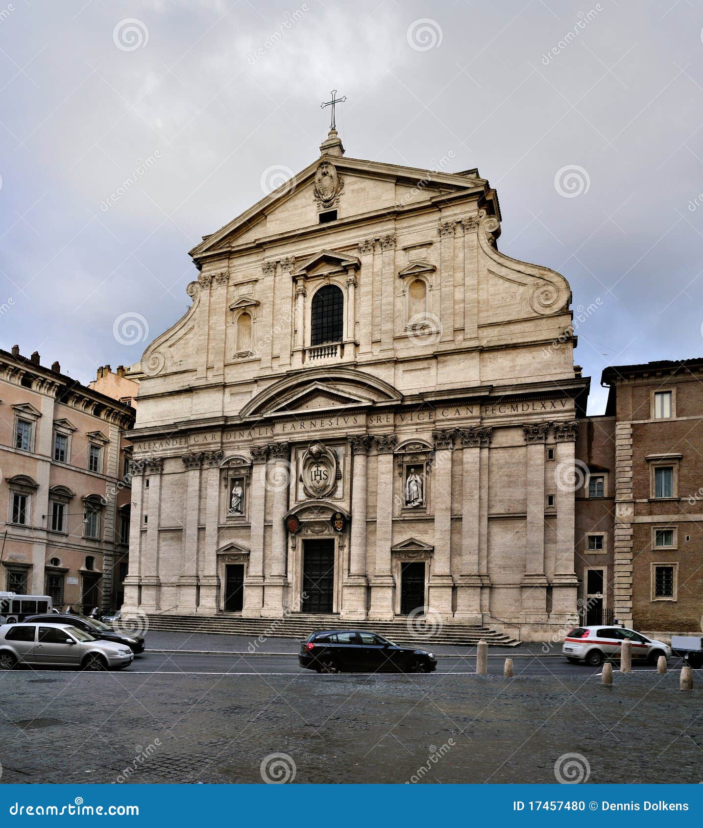Gesu Jesuit Church Facade Rome Italy Stock Photography | CartoonDealer ...