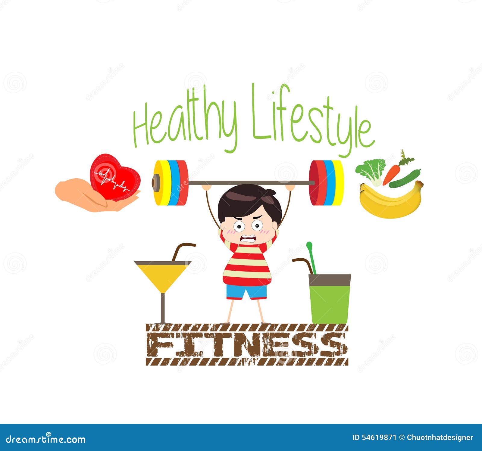 Gesunder Lebensstil Und Eignung Vektor Abbildung - Illustration von ...