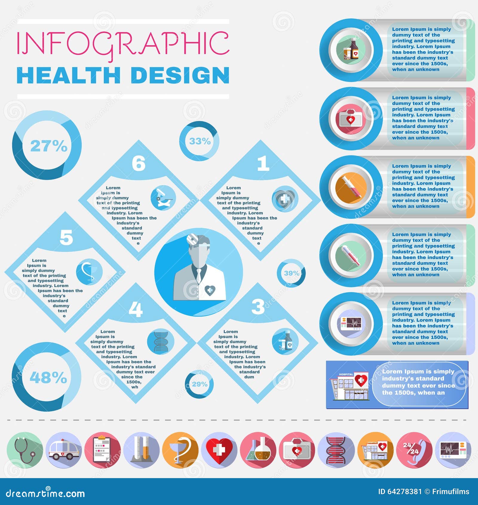 Gesundheitswesen-Vektor Infographic Vektor Abbildung - Illustration von ...