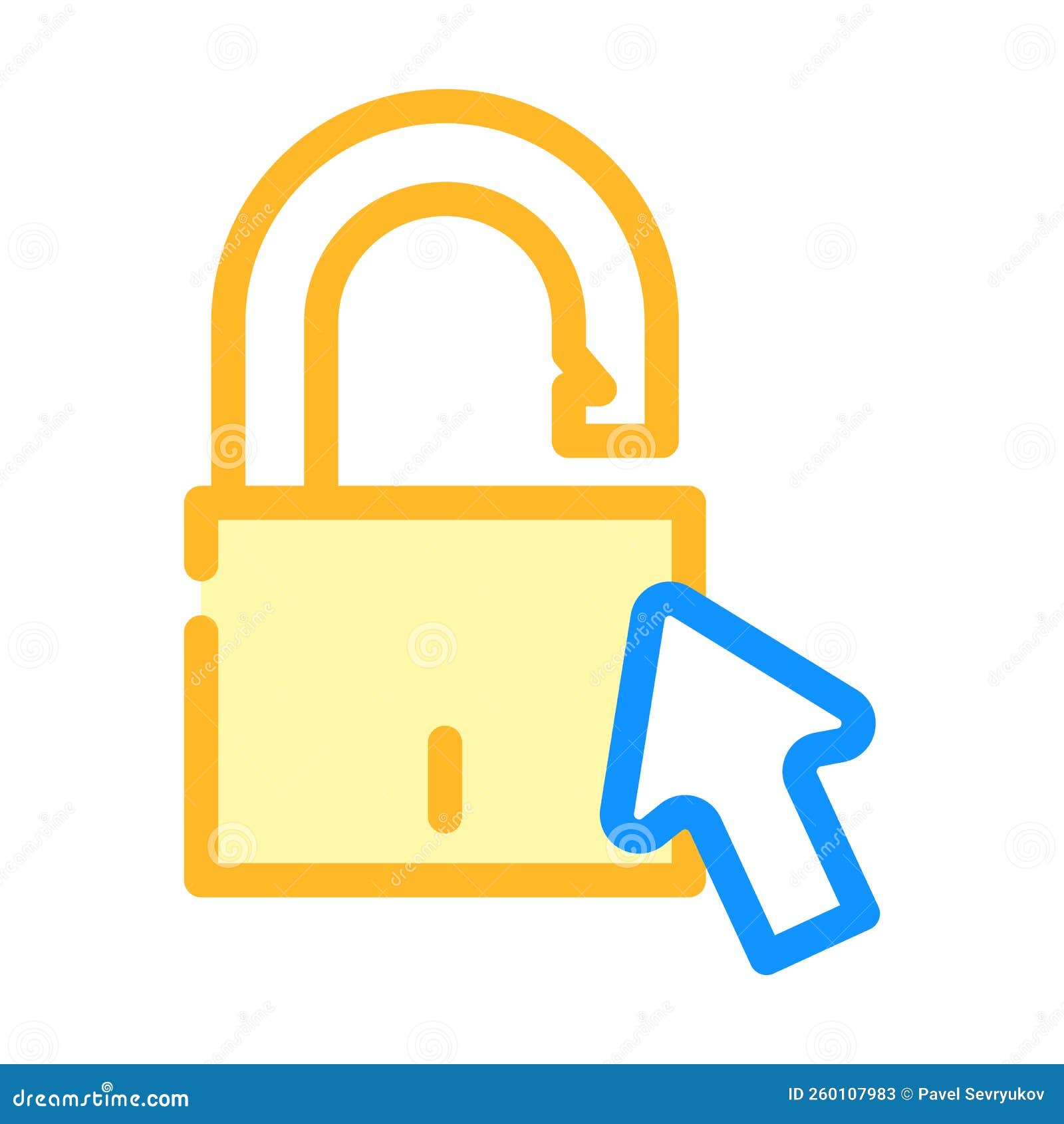 Get Access Registration Color Icon Vector Illustration Stock Vector ...