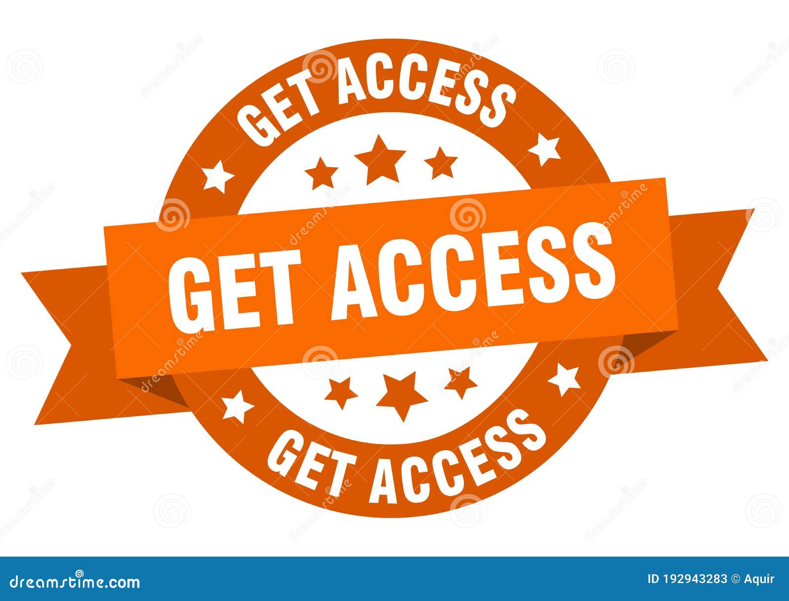Get Access Round Ribbon Isolated Label. Get Access Sign Stock Vector ...