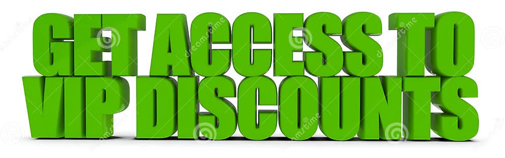 Get Access To Vip Discounts , 3d Text Stock Illustration - Illustration ...