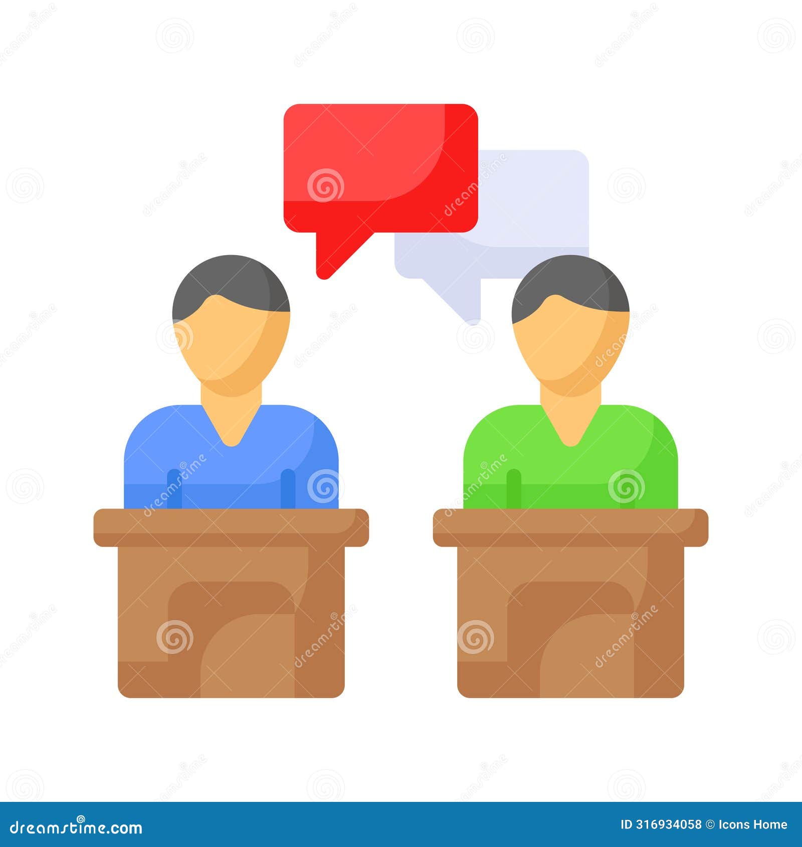 Get this Amazing Icon of Debate in Flat Style Stock Vector ...