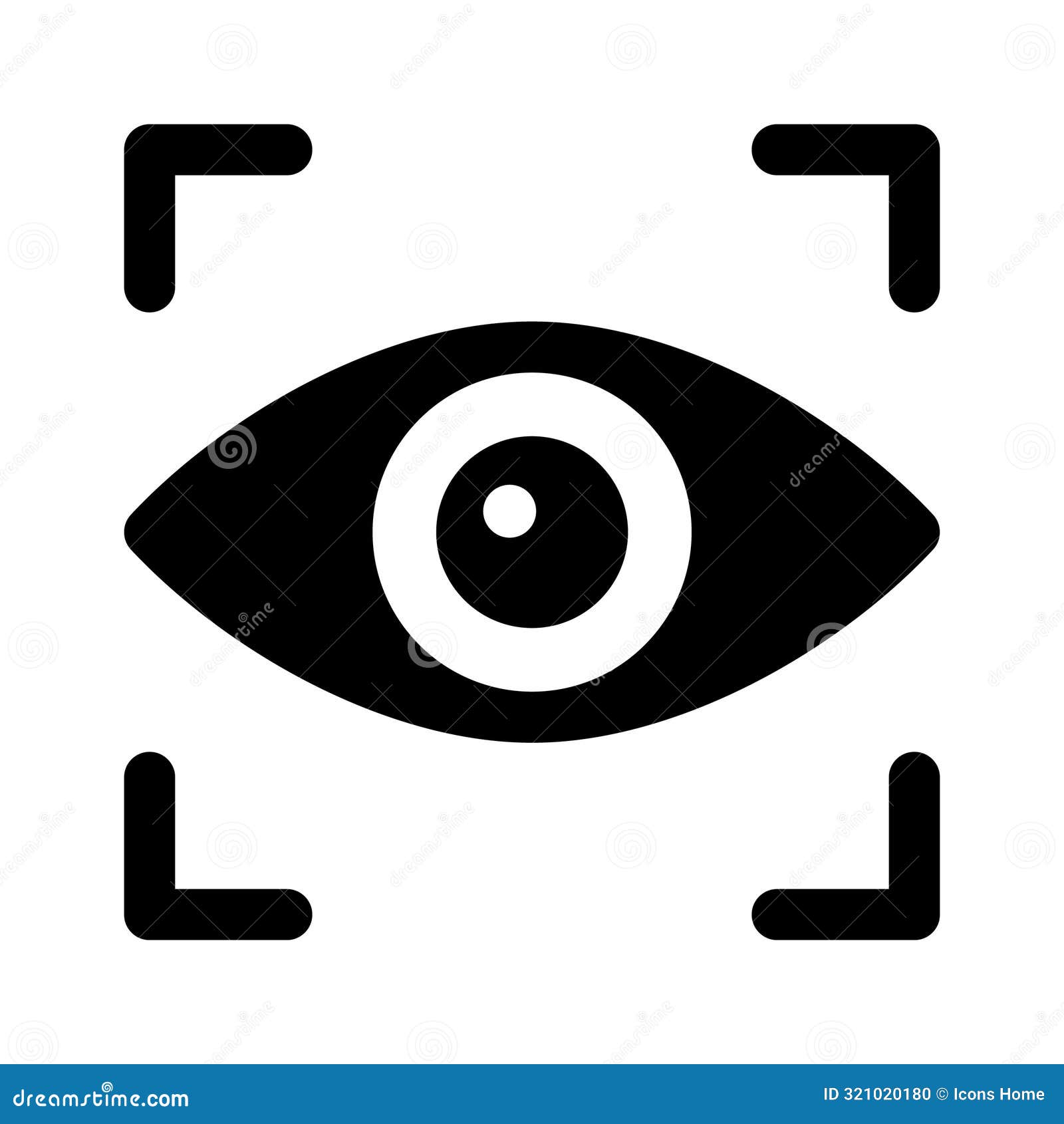 Get this Amazing Icon of Eye Scanning Vector Design Stock Vector ...