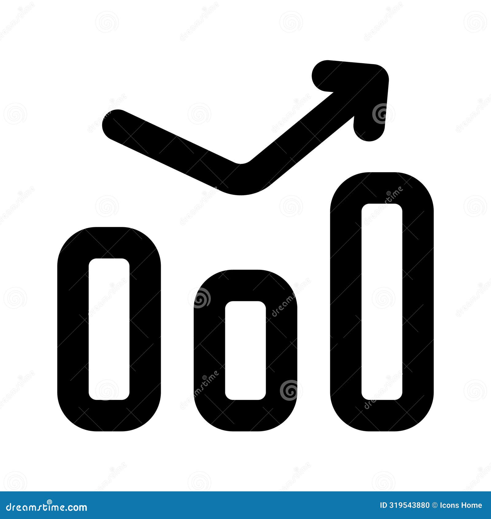 Get this Amazing Icon of Growth Chart in Trendy Style Stock Vector ...