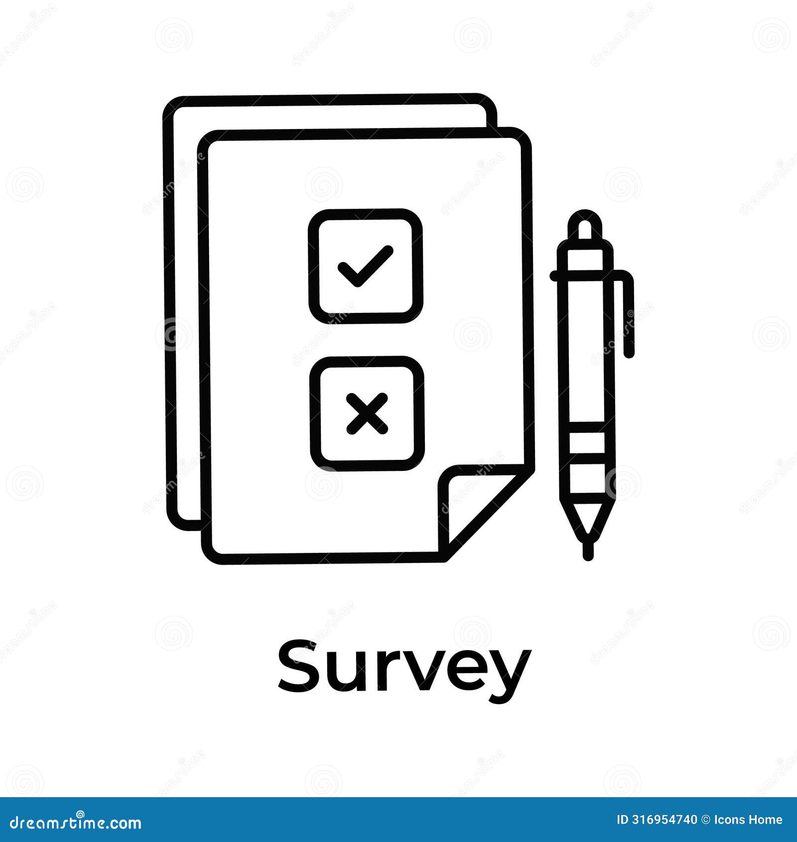 Get this Amazing Icon of Survey List with Pen, Ready To Use Vector ...