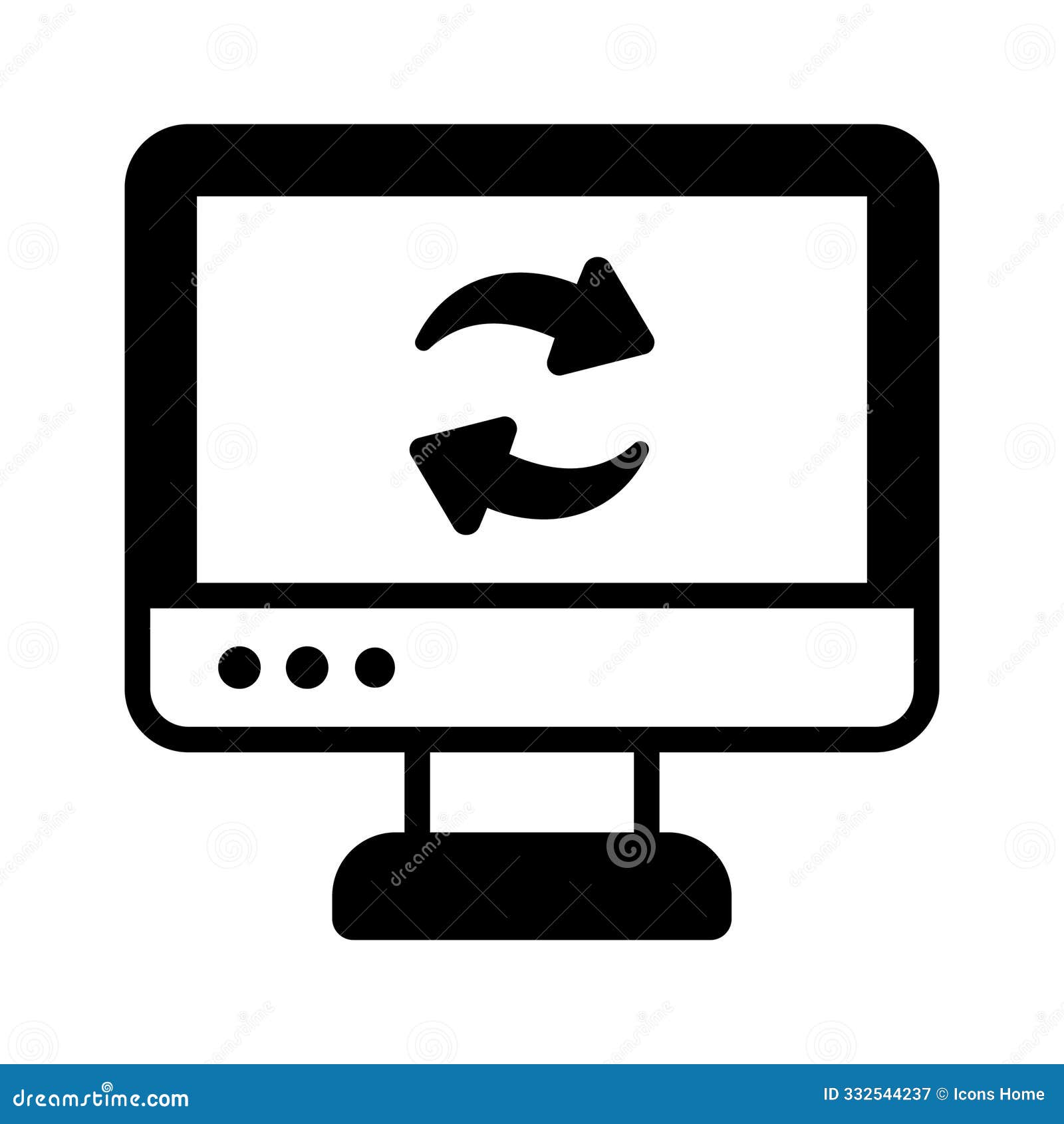 System Update Icon. Restarting An Operation Or Process. Gear And ...