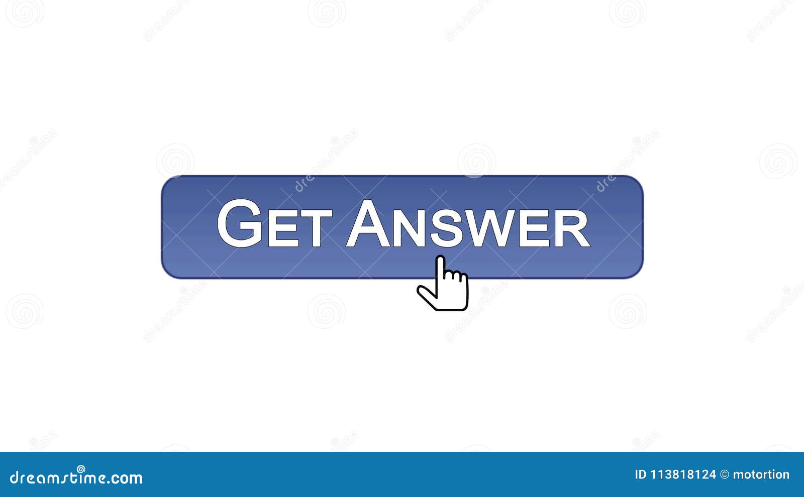 Get Answer Web Interface Button Clicked with Mouse Cursor, Violet Color ...
