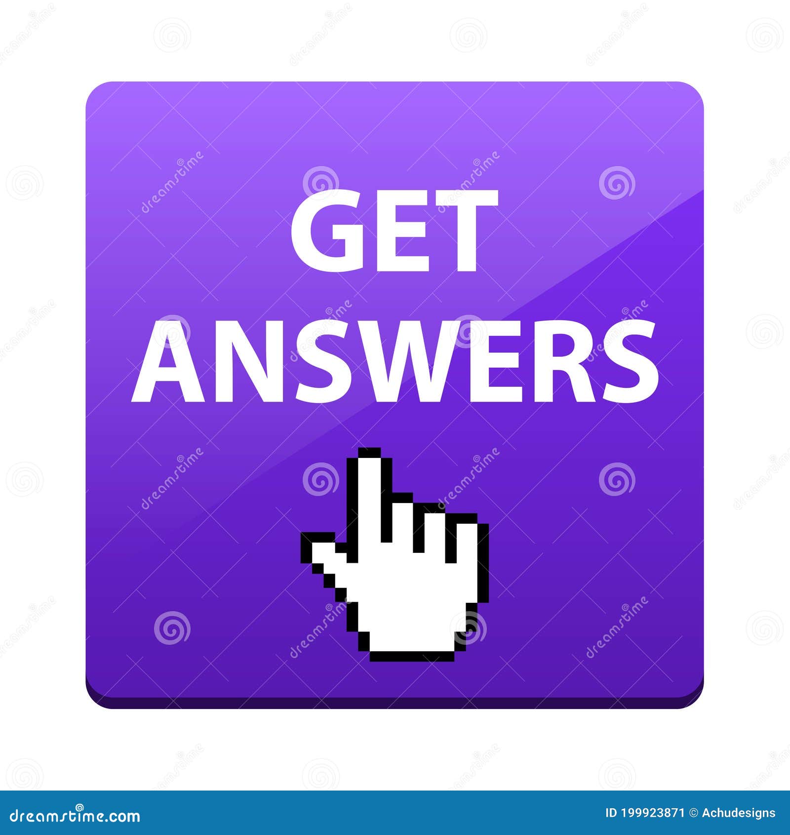 Get answers button stock vector. Illustration of indicate - 199923871