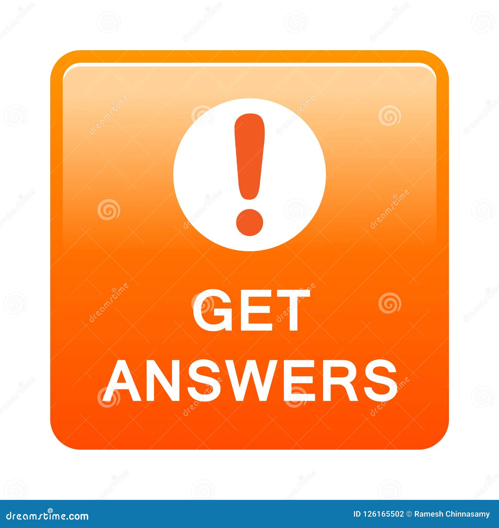 Get answers button stock vector. Illustration of icon - 126165502