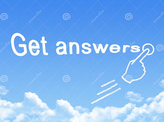 Get Answers Message Cloud Shape Stock Illustration - Illustration of ...