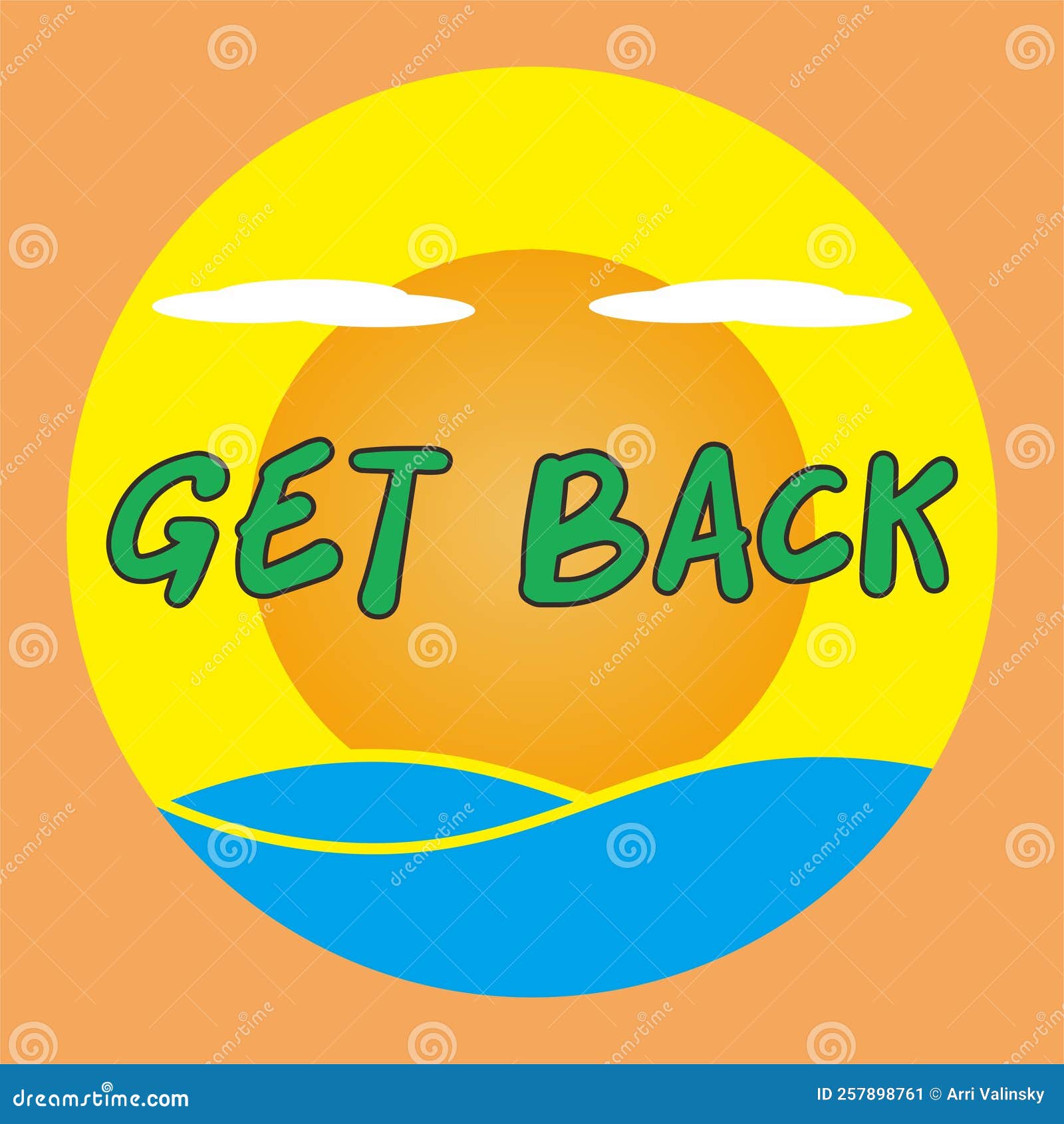 Get Back-command Words with the Background of the Sun and the Sea ...