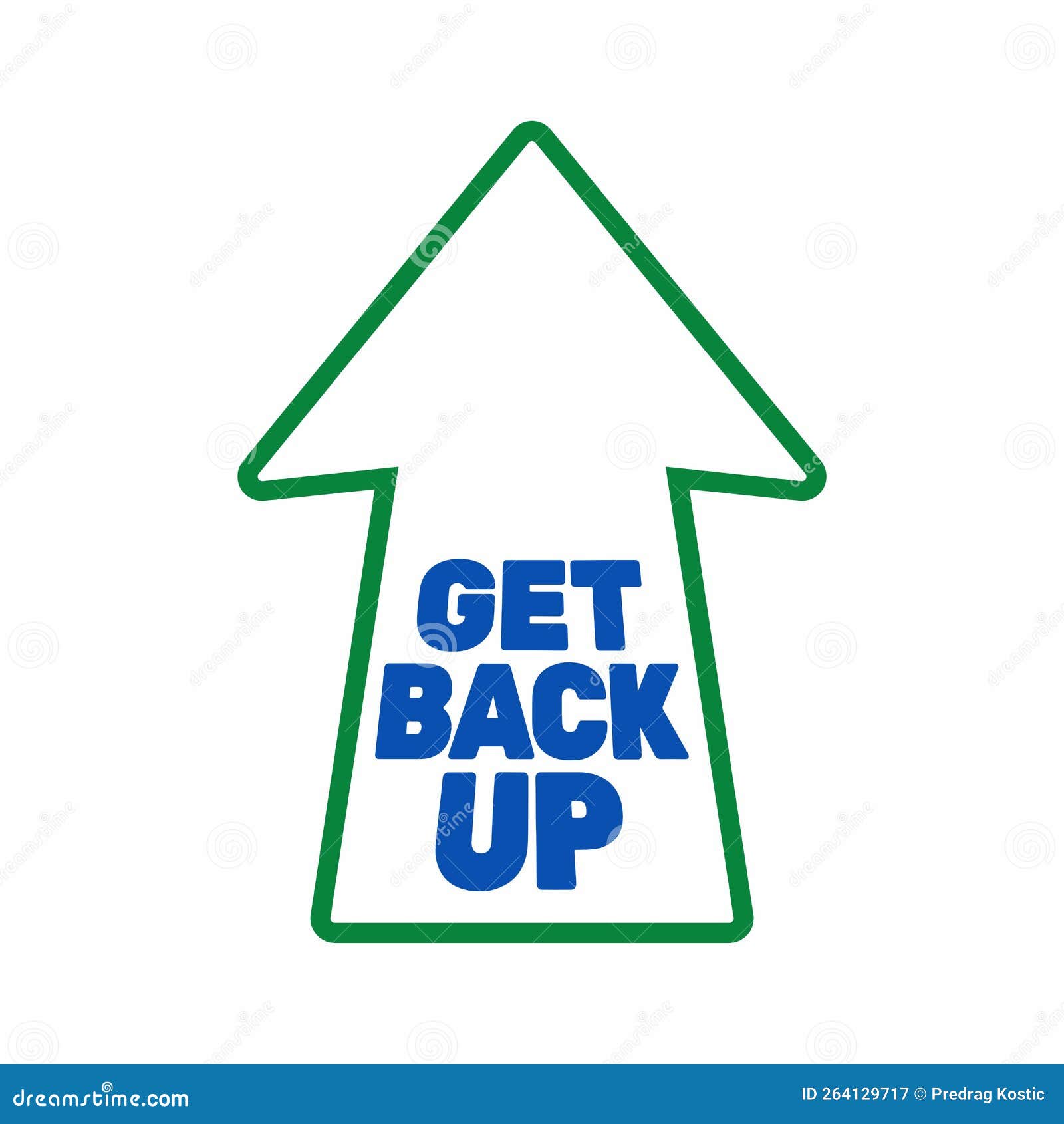 Get back up stock illustration. Illustration of banner - 264129717