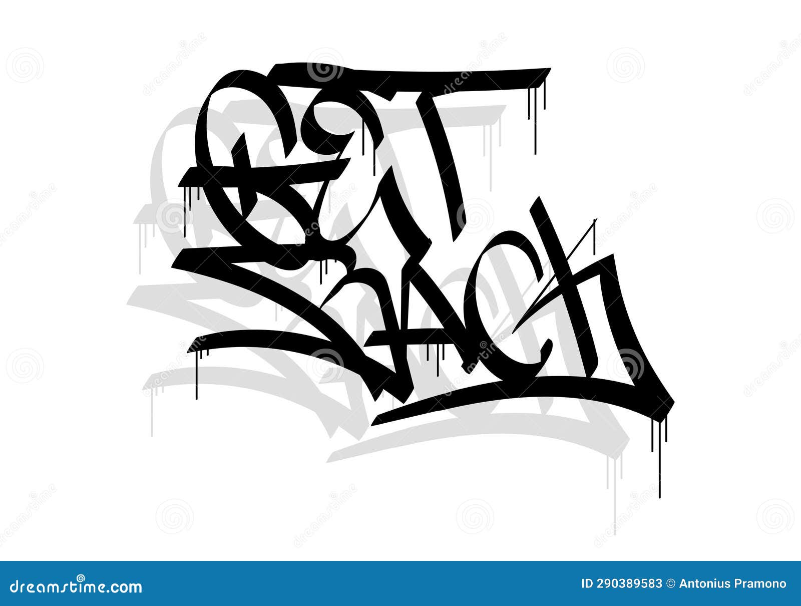 Basic RGB GET BACK Word Graffiti Tag Style Stock Illustration ...