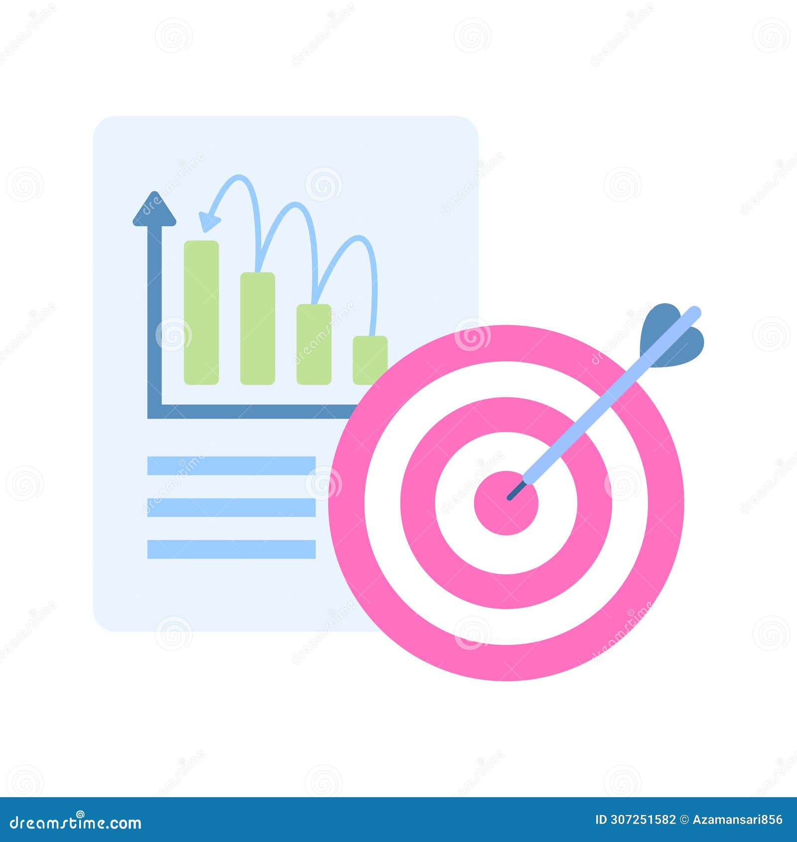 Get this Beautiful Icon of Targeted Analysis in Modern Flat Style Stock ...
