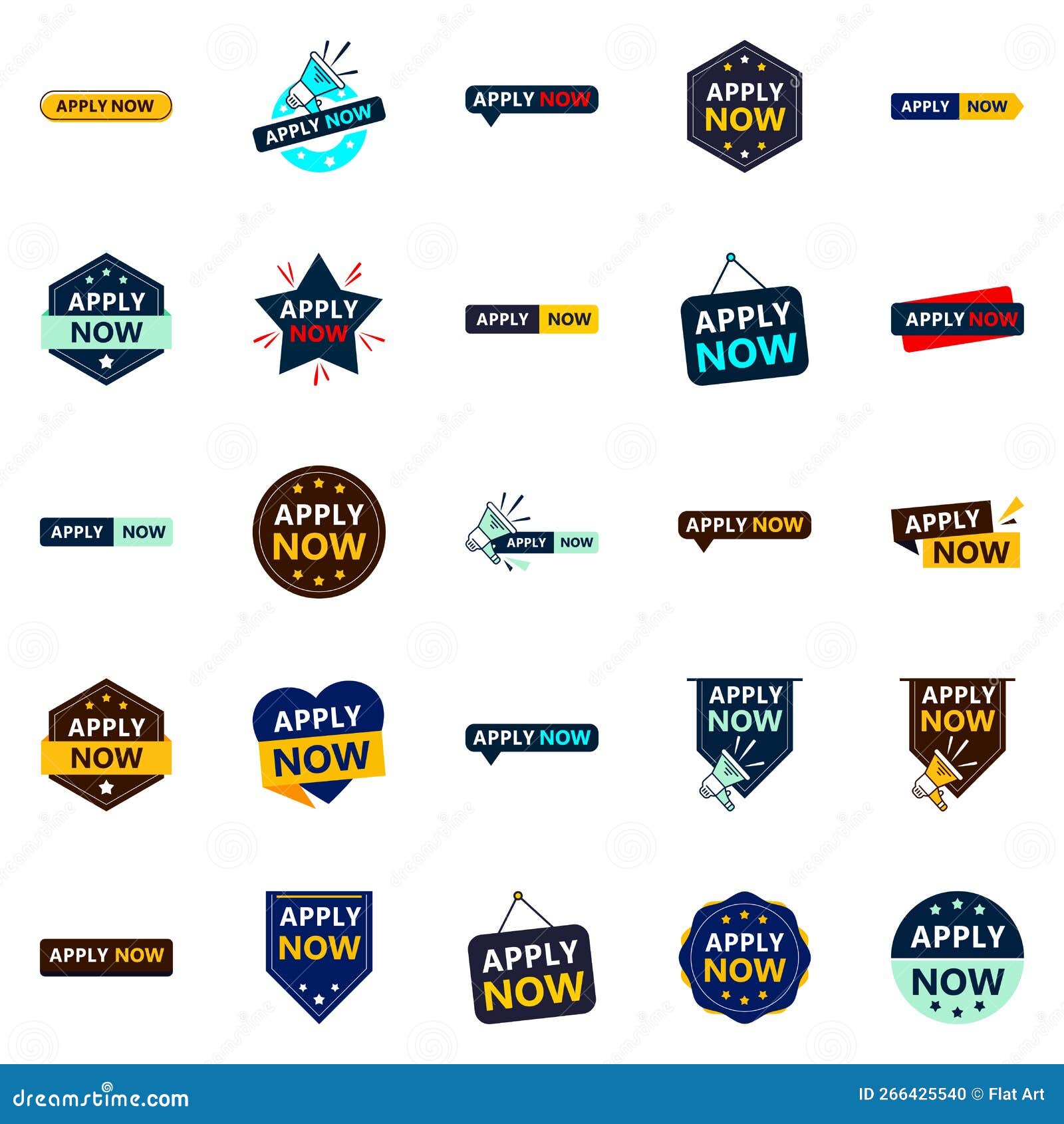Get the Best Value with Our Pack of 25 Apply Now Banners Stock Vector ...