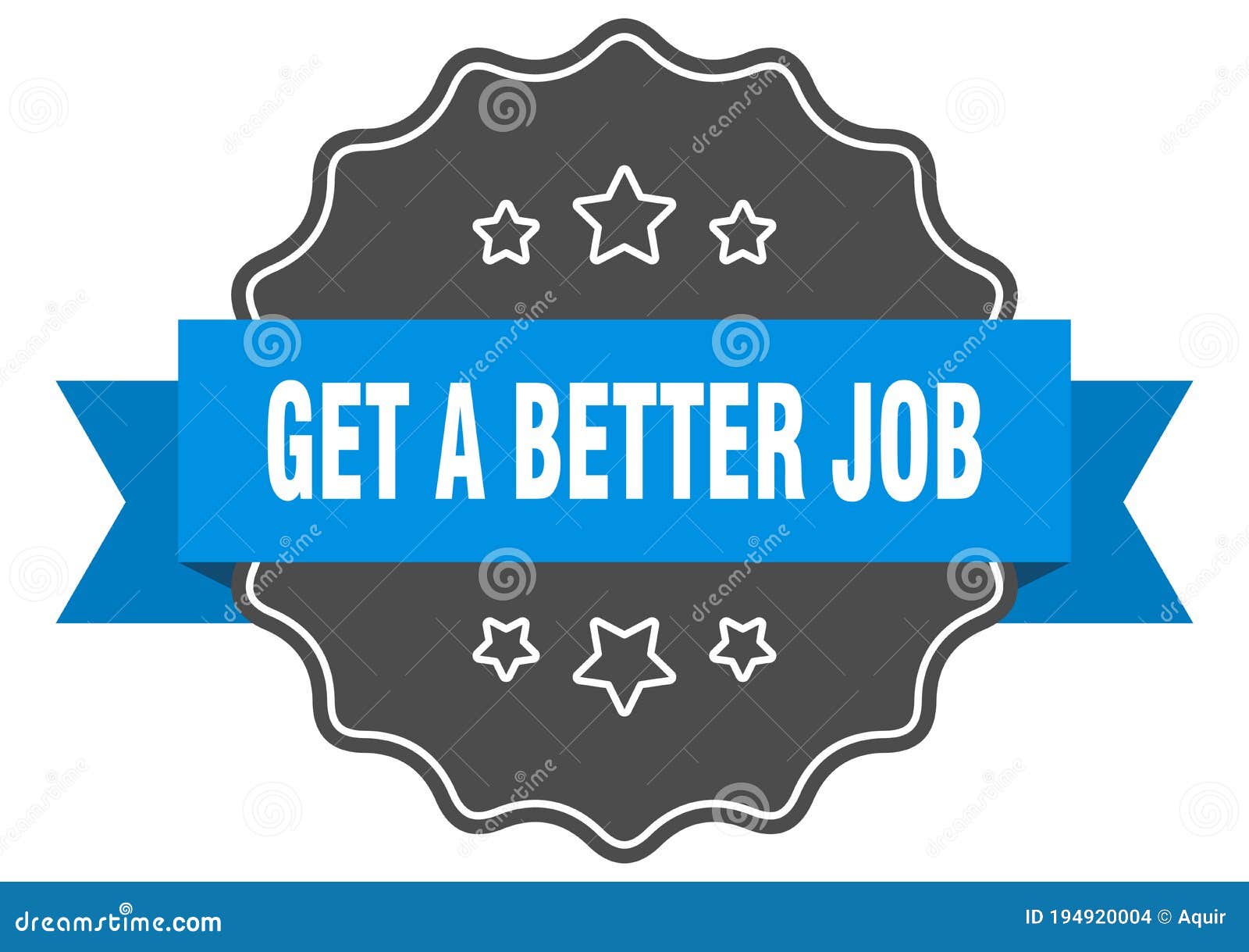 Get a better job label stock vector. Illustration of banner - 194920004