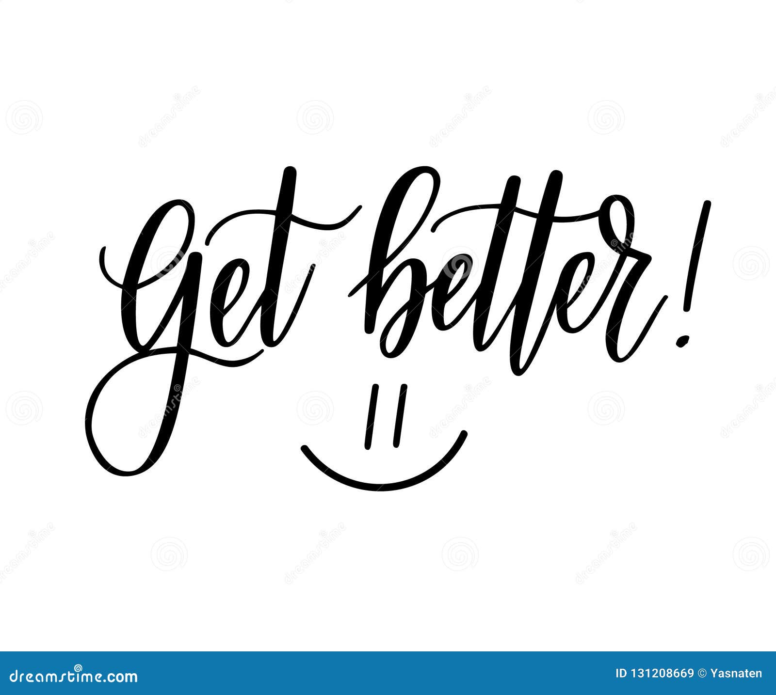 Get Better Vector Motivational Nice Postcard Lettering Stock Vector ...