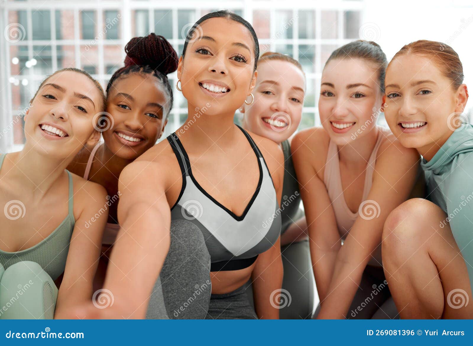 We Get a Better Workout when we Do it Together. a Fitness Group Posing ...