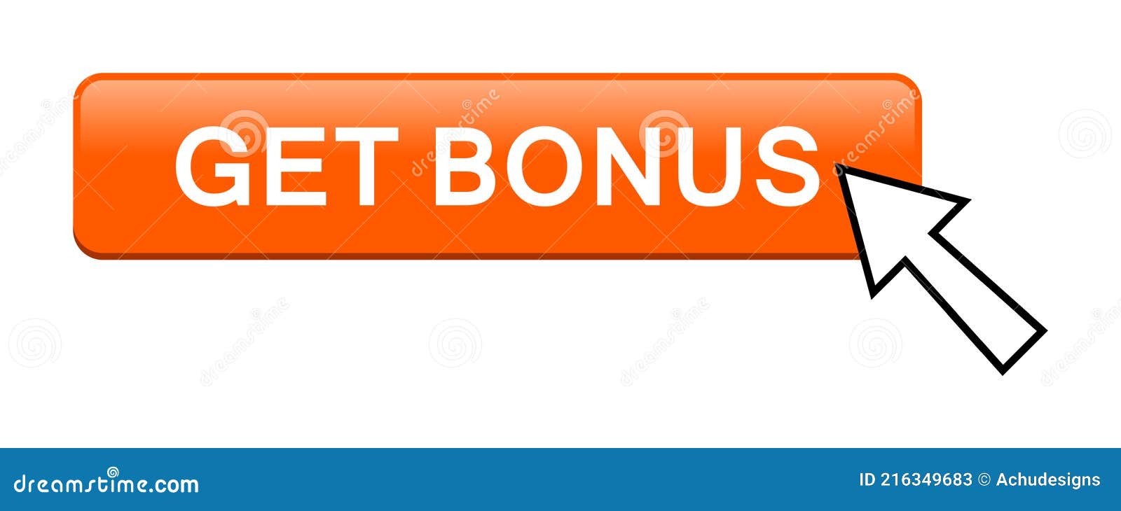 Get bonus button stock vector. Illustration of gain - 216349683