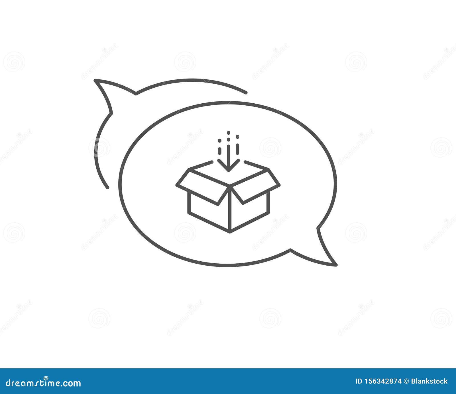Open Delivery Box Flat Isometric Icon. Vector Illustration Of An Open ...