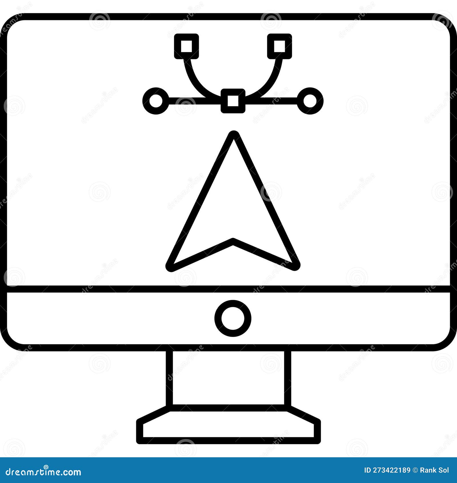 Direct Selection Icon In Trendy Design Style. Direct Selection Icon ...