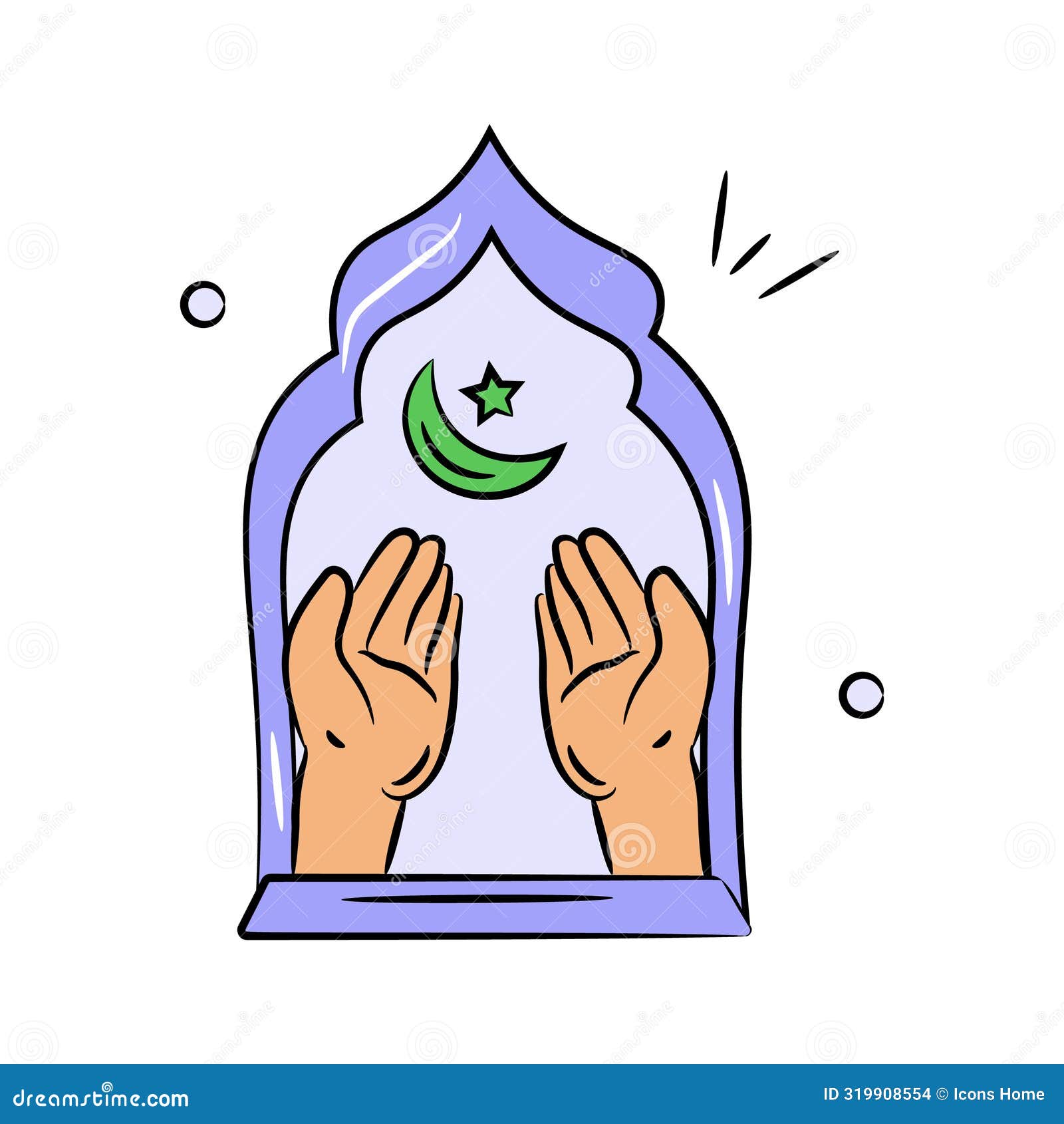 Get this Creative Praying Hands Doodle Icon, Ready To Use Vector Stock ...