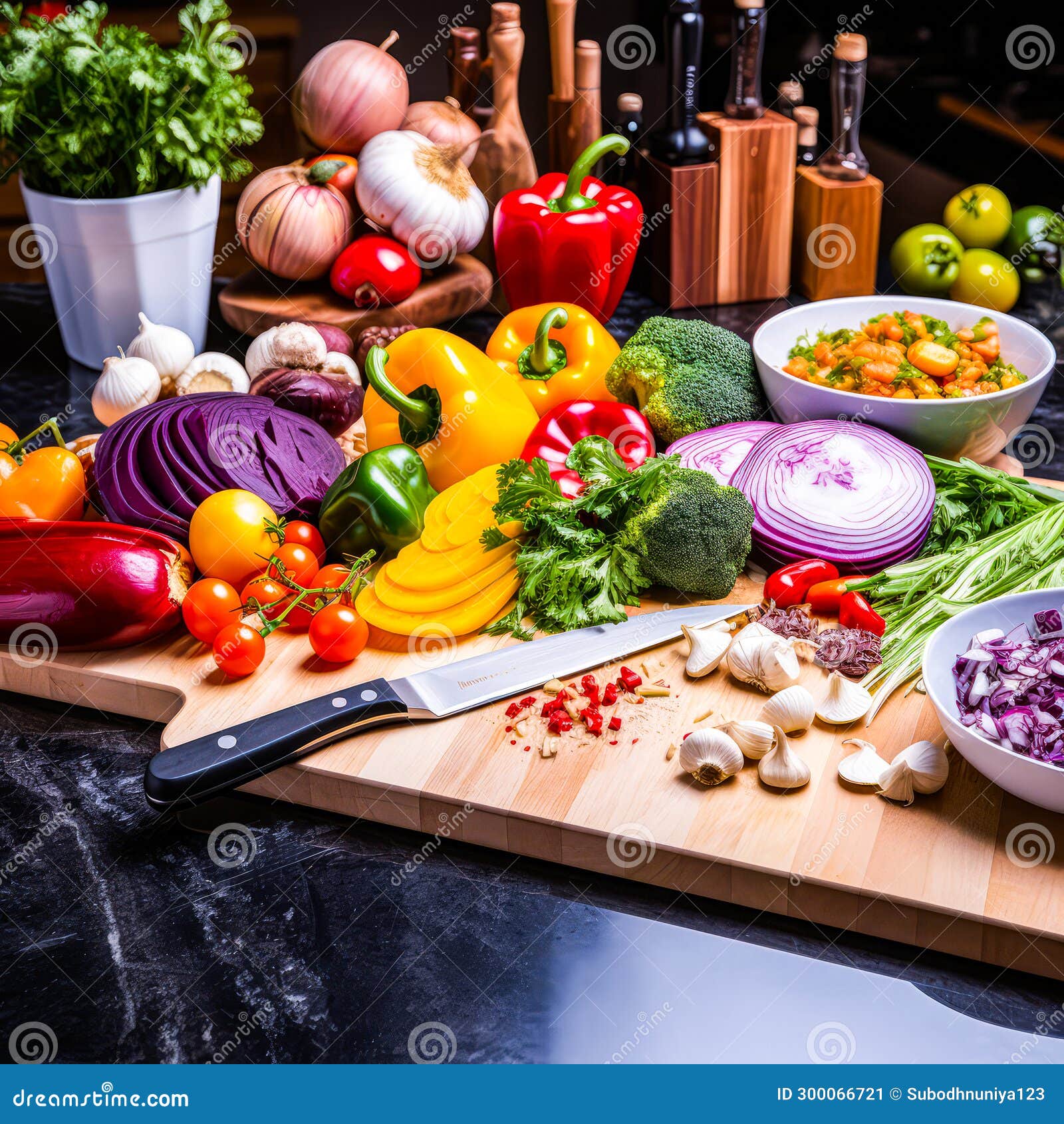 Get Creative with Your Vegetable Prep on a Rustic Wooden Cutting Board Stock Illustration ...